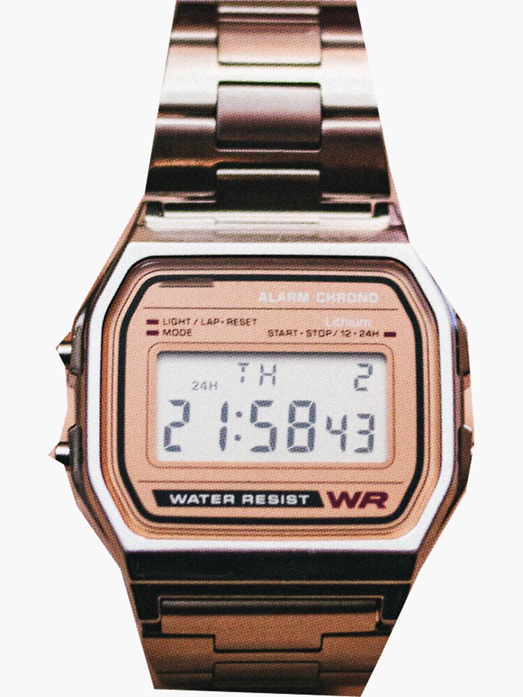 "Casio retro old school watch" Sticker for Sale by polymalex | Redbubble