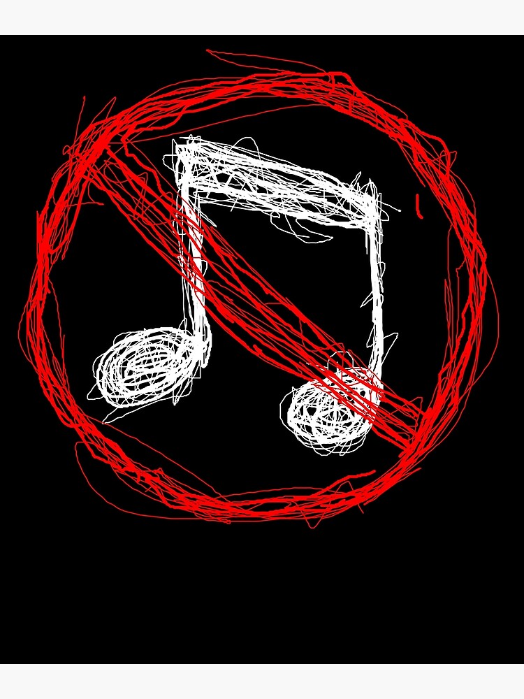 "Dark and Gritty Anti-Music Noise symbol" Poster for Sale by ...