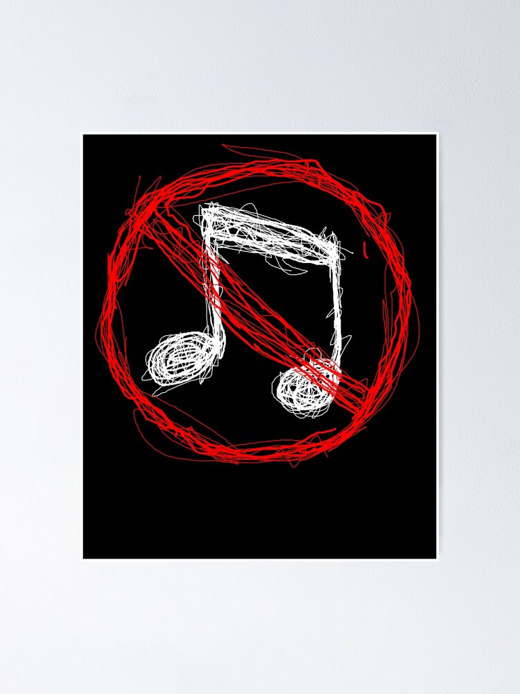"Dark and Gritty Anti-Music Noise symbol" Poster for Sale by ...
