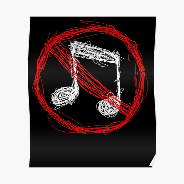 "Dark and Gritty Anti-Music Noise symbol" Poster for Sale by ...