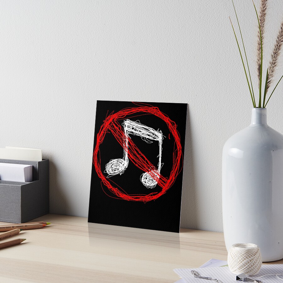 "Dark and Gritty Anti-Music Noise symbol" Art Board Print by ...