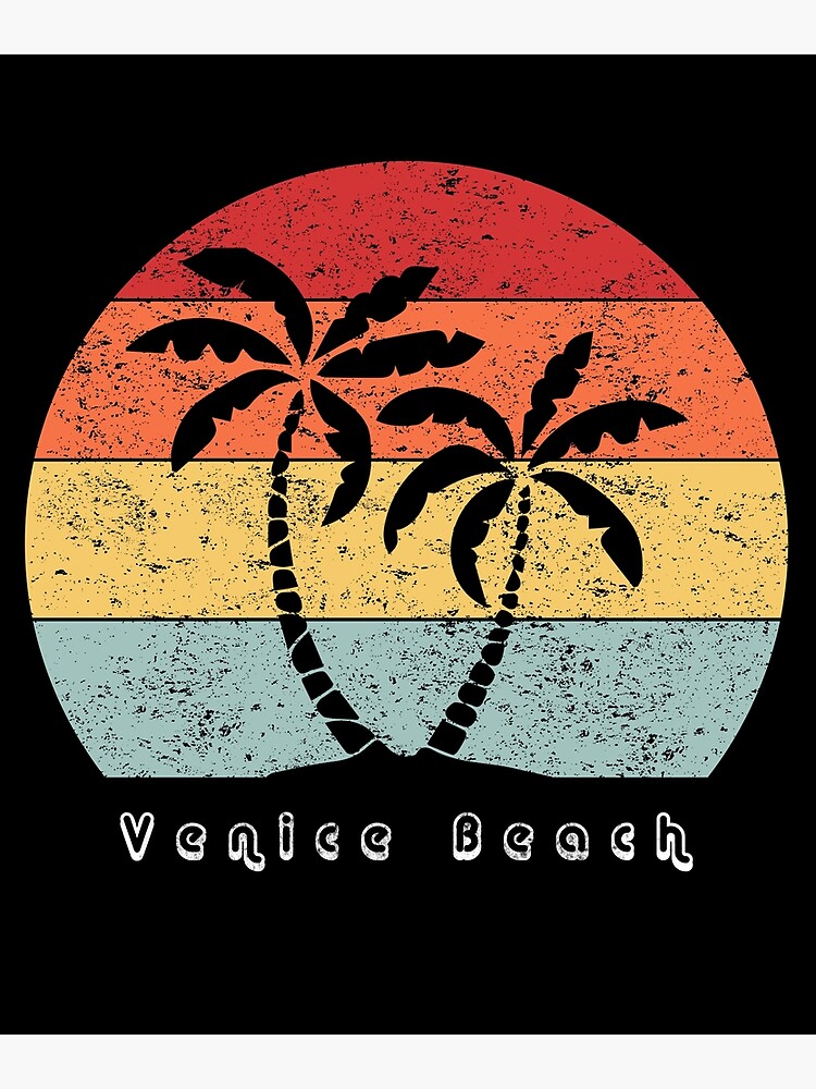 "Venice Beach CA Vintage 70s Retro Throwback Design" Poster for Sale by ...