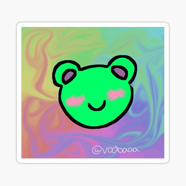 "happy trippy phrog" Sticker for Sale by wholesomeblueee | Redbubble