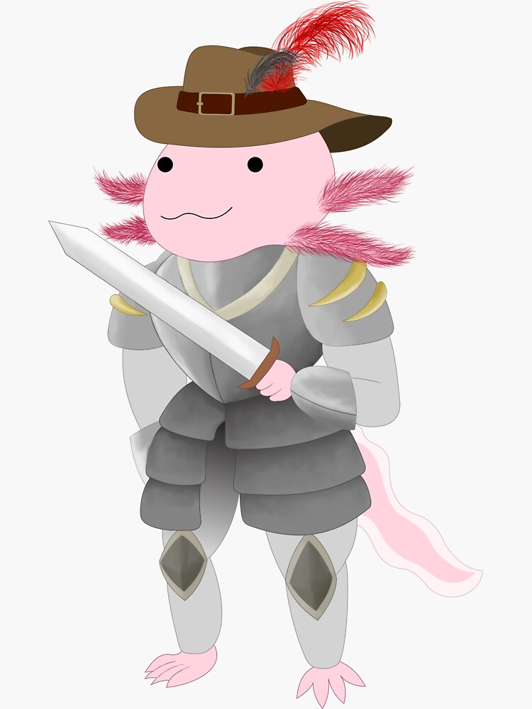 "Armored Axolotl" Sticker for Sale by Alexgrassi98 | Redbubble