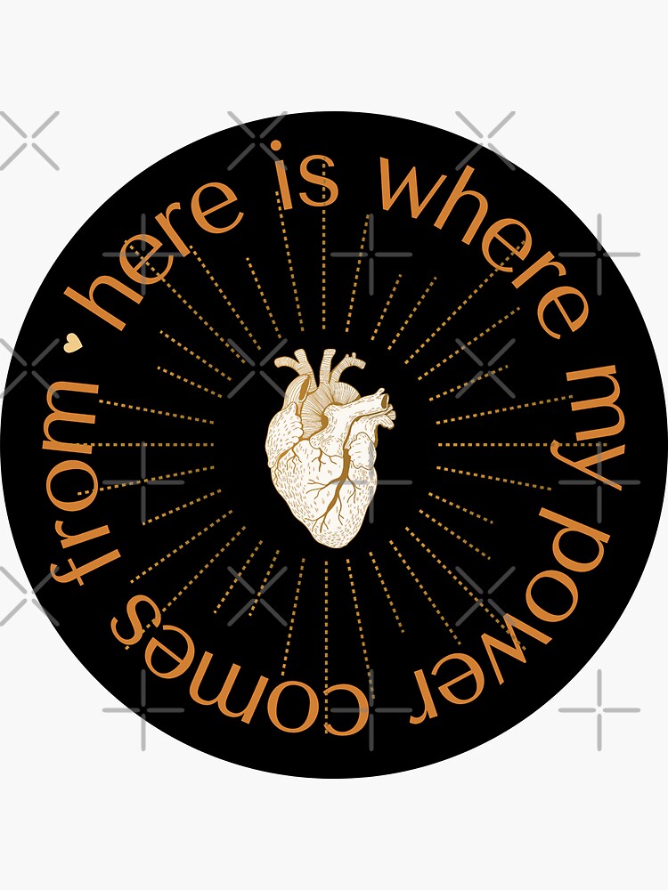 "Golden Anatomy Heart Power Sticker" Sticker for Sale by MagicWolfStar ...