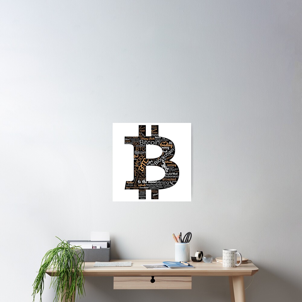 "Bitcoin BTC Crypto Word Cloud Art" Poster for Sale by nueschka | Redbubble