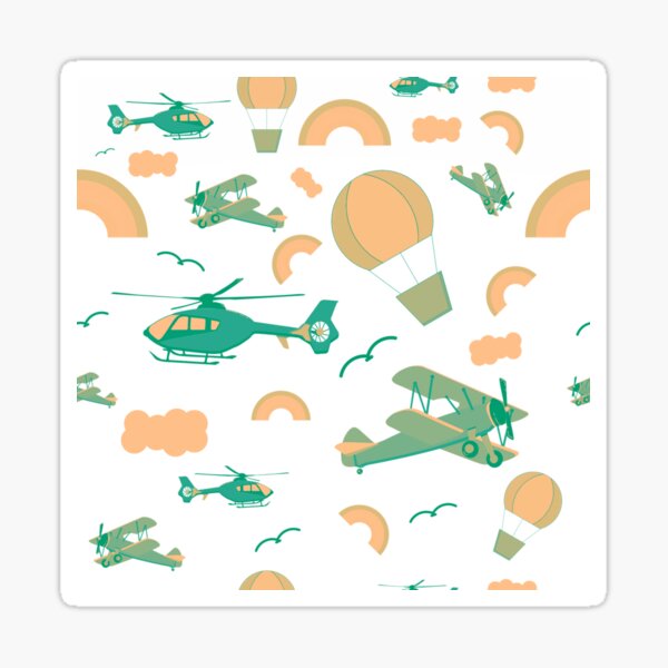 "Whimsical Air Travel - Gender Neutral" Sticker for Sale by ...