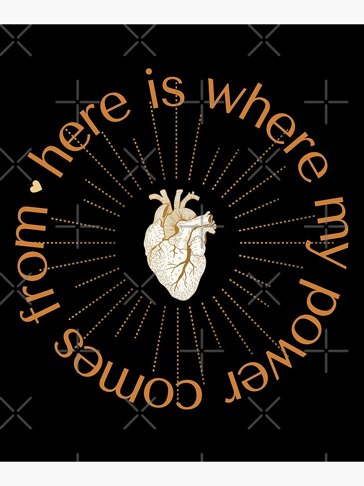Golden Anatomy Heart Power Sticker Premium Matte Vertical Poster ...