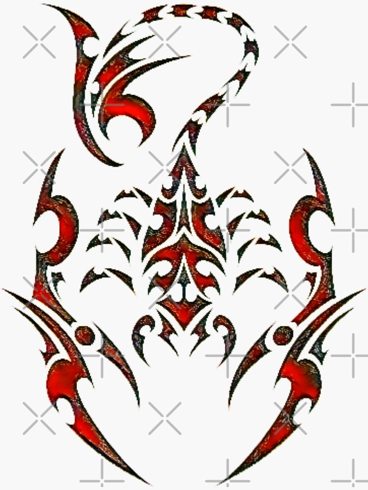 "Red Scorpion" Sticker for Sale by B3lmin | Redbubble