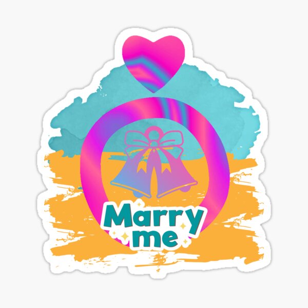 "Marry me" Sticker for Sale by Ayakhairy | Redbubble