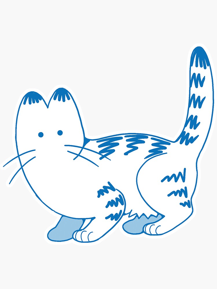 "A Cat Named Bennett Foddy" Sticker for Sale by Mechandra | Redbubble