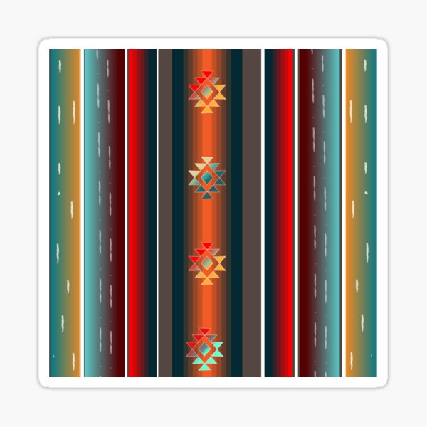 "Serape (Aztec Inspired)" Sticker by RoxanneG | Redbubble
