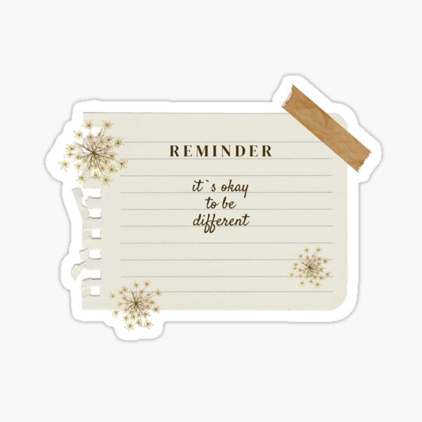 "aesthetic reminder note" Sticker for Sale by trendycool | Redbubble