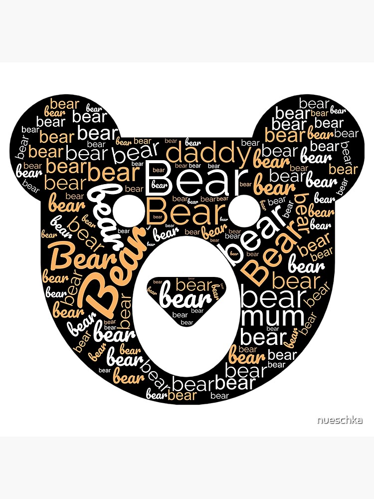 "Bear Bear Word Cloud Art" Poster for Sale by nueschka | Redbubble