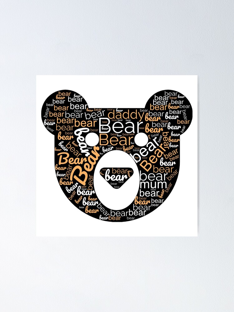 "Bear Bear Word Cloud Art" Poster for Sale by nueschka | Redbubble