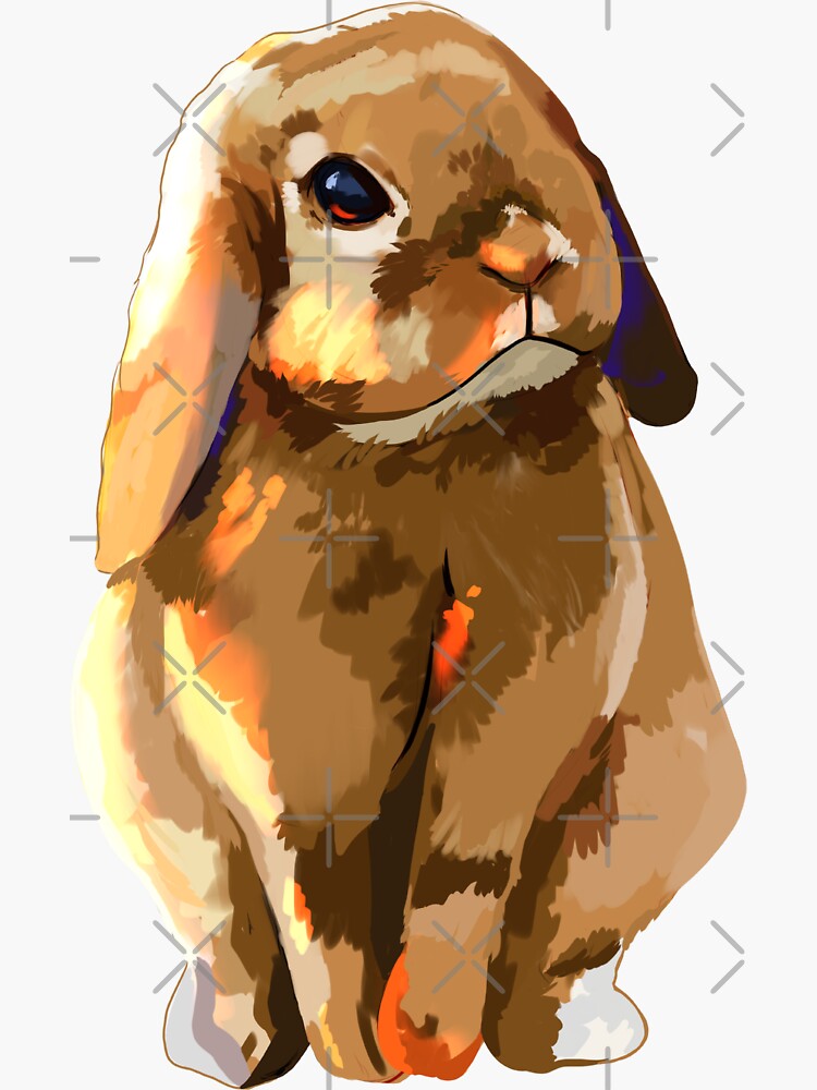 "Cute Rabbit Dappled by Sunlight" Sticker for Sale by Jessiemay-arts ...