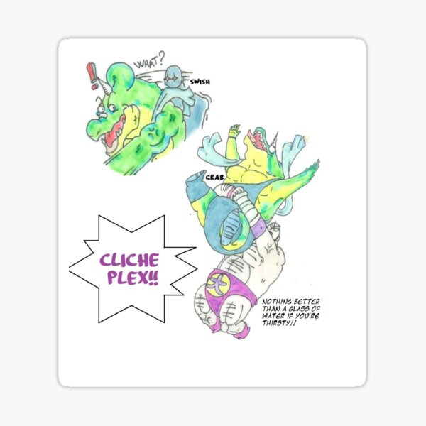 "cliche plex-manga" Sticker for Sale by Mannytoken | Redbubble