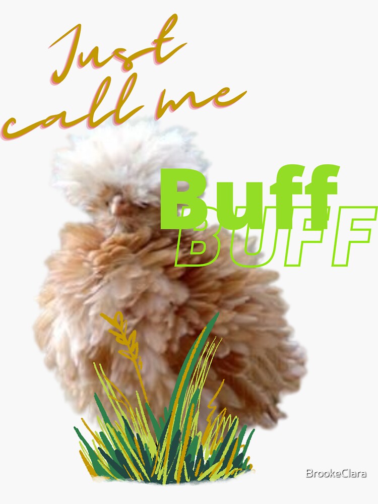 "Buff, chicken, funny, comic" Sticker for Sale by BrookeClara | Redbubble