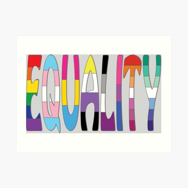 "LGBTQIA+ EQUALITY flag colors pride design" Art Print for Sale by ...
