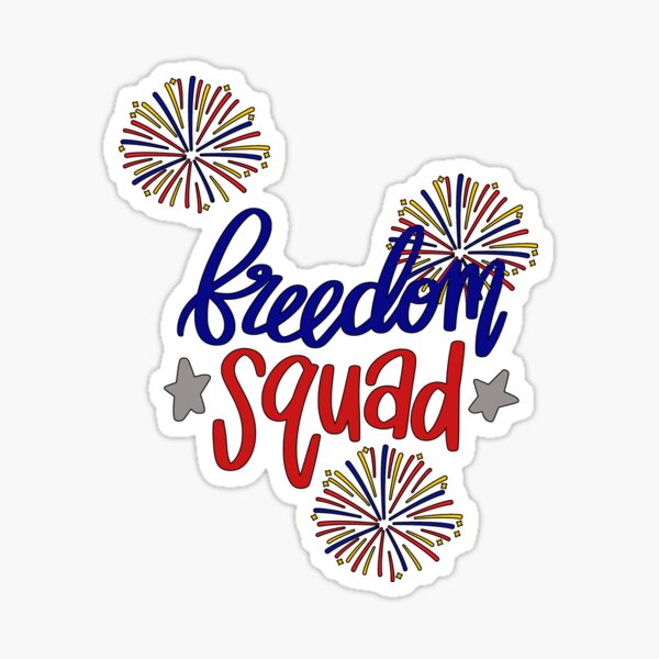 "Freedom Squad, Fourth of July, July 4th Design" Sticker by HermoTees ...