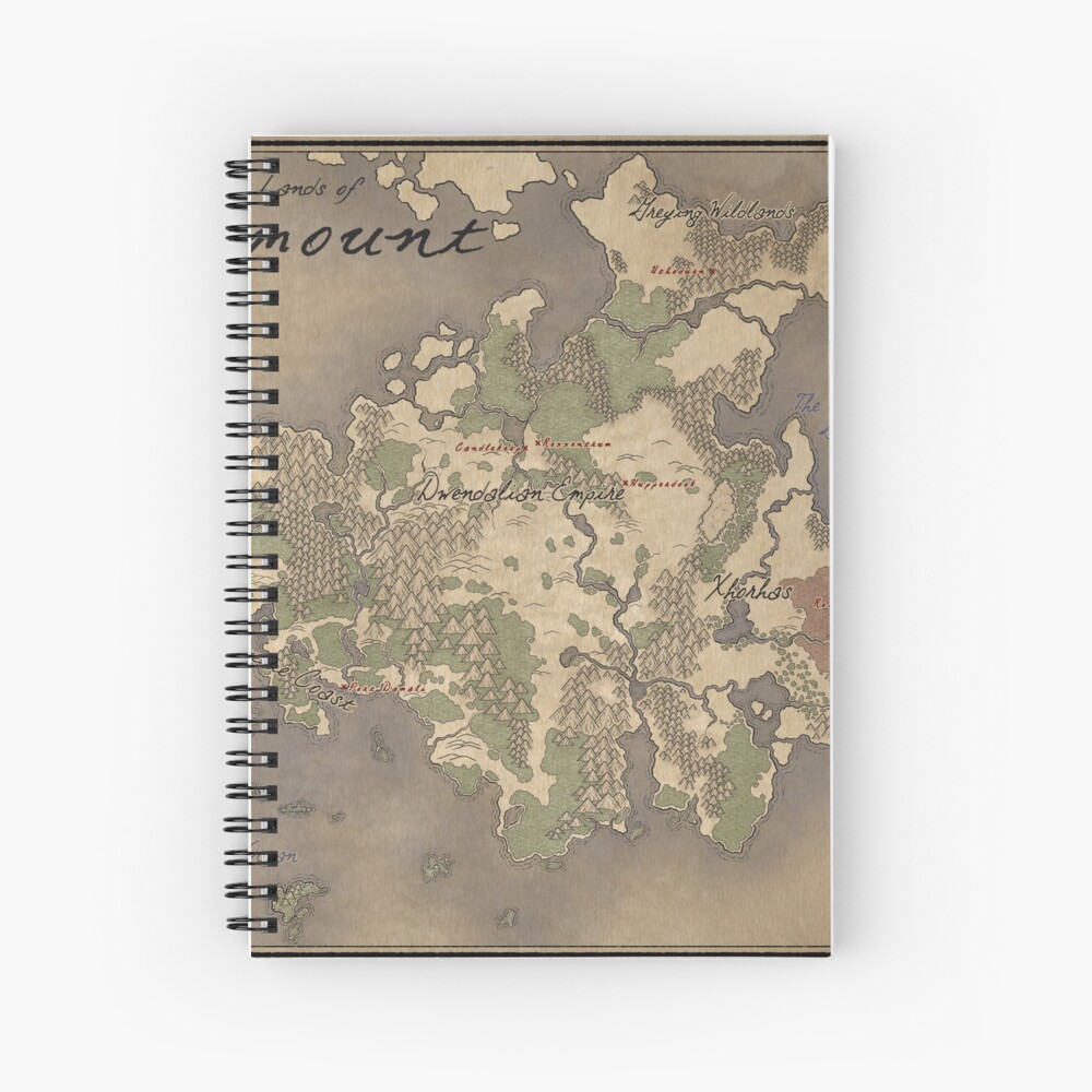 "Map of Wildemount - Critical Role (added cities)" Spiral Notebook by ...