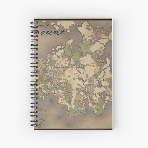 "Map of Wildemount - Critical Role (added cities)" Spiral Notebook by ...