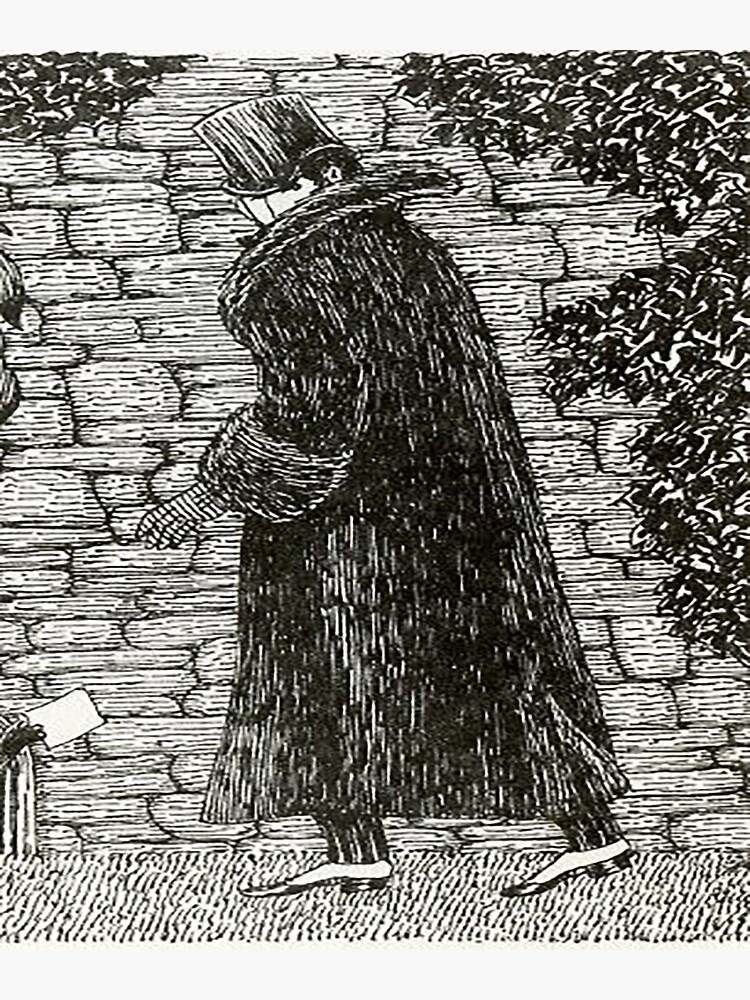 "edward gorey" Sticker for Sale by Flamingomom | Redbubble