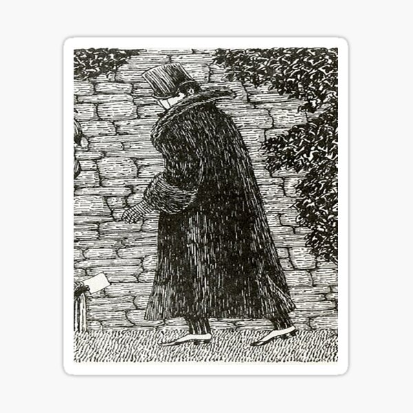"edward gorey" Sticker for Sale by Flamingomom | Redbubble