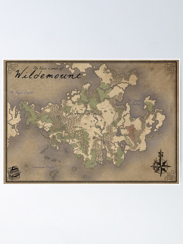 "Map of Wildemount - Critical Role" Poster for Sale by mapsandmimics ...