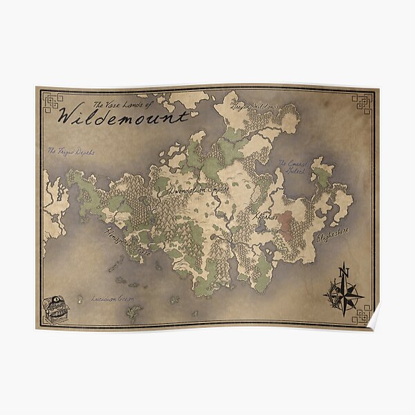 "Map of Wildemount - Critical Role" Poster for Sale by mapsandmimics ...