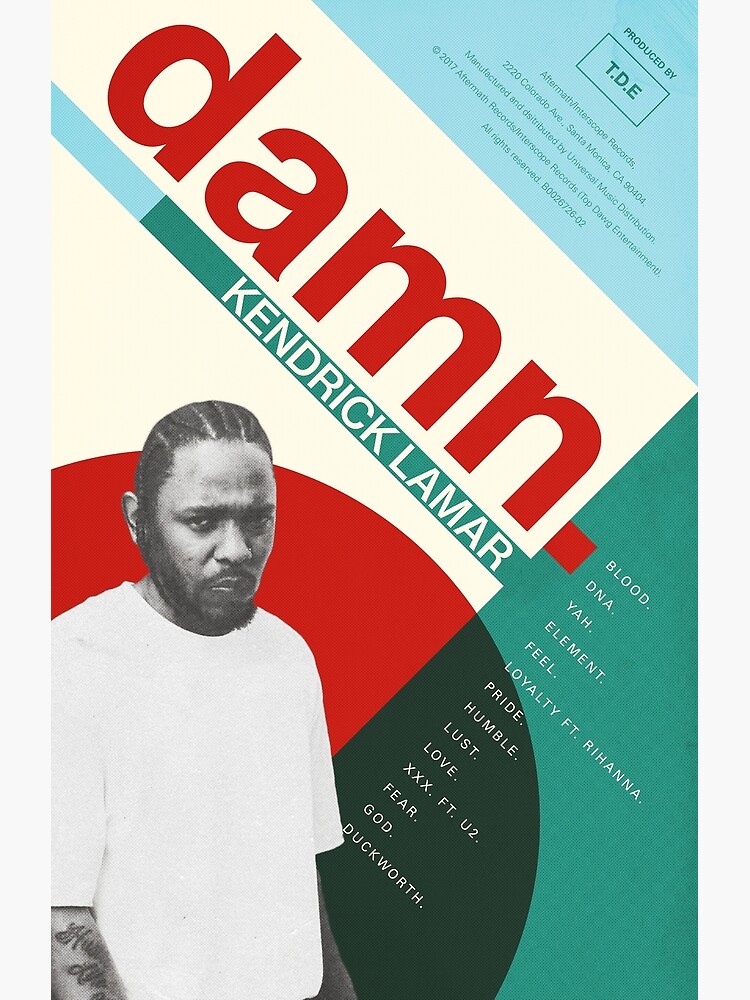 Kendrick Lamar Rappeur Américain Poster Vendu Par Glenn Thomas Sku