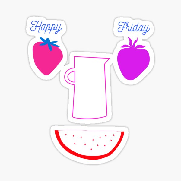 "Happy Friday face" Sticker for Sale by TeeofLanta | Redbubble