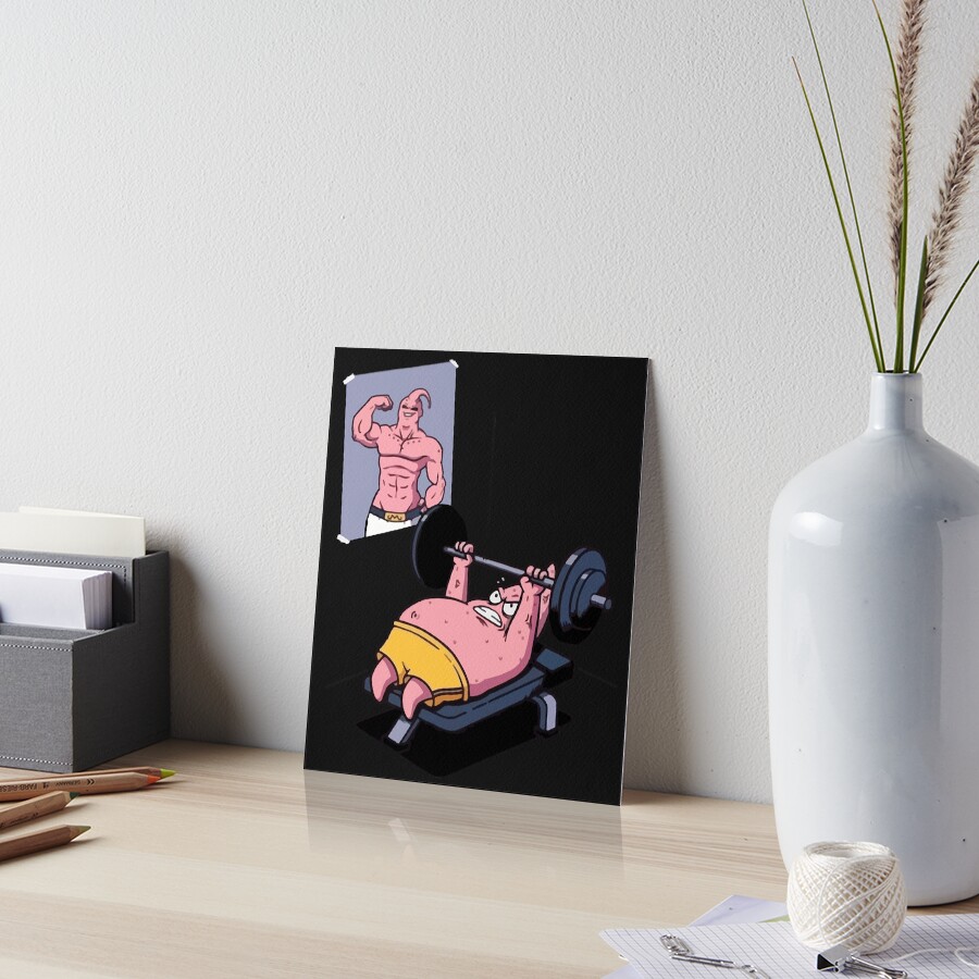 "Majin buu vs patrick funny motivational gym" Art Board Print for Sale ...