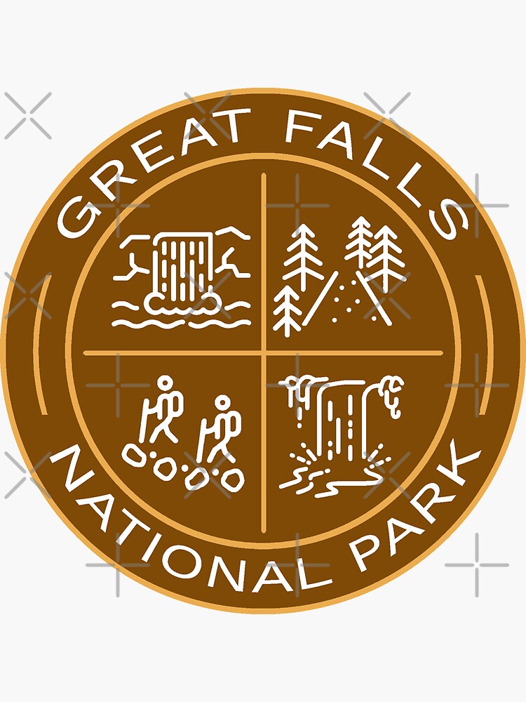 "Great Falls National Park Heraldic Logo" Sticker for Sale by VanyaKar ...