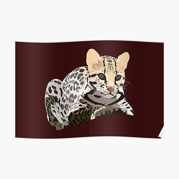 "Ocelot" Poster for Sale by FruitRacoon | Redbubble