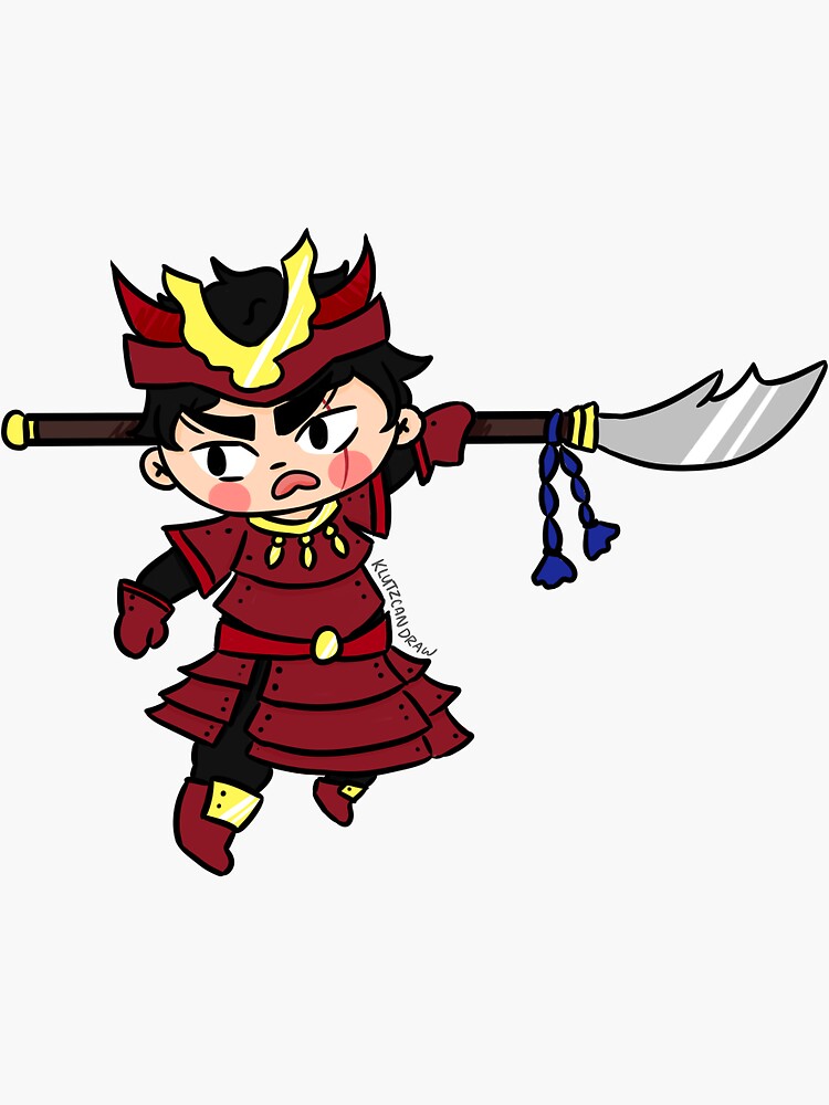 "Little Samurai" Sticker for Sale by KlutzCanDraw | Redbubble