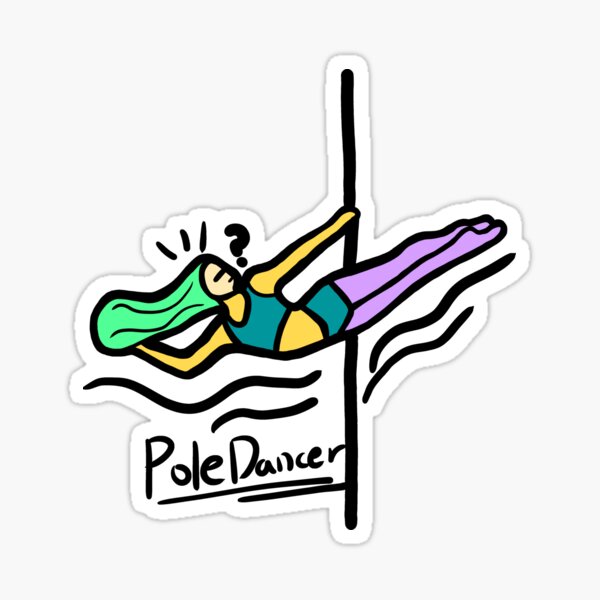 "an elegant pole dancer" Sticker for Sale by crazyhome | Redbubble
