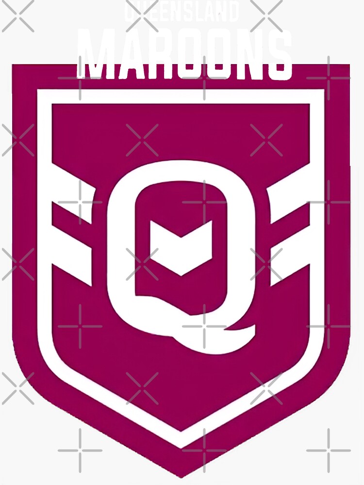 "Queensland Maroons a Queensland Maroons a Queensland Maroons" Sticker ...