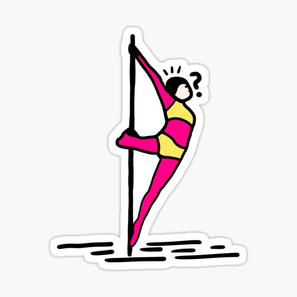 "an elegant pole dancer" Sticker for Sale by crazyhome | Redbubble