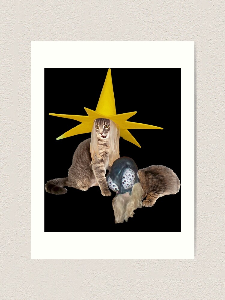 "Gec Hyperpop Cats hand crushed by a mallet meme" Art Print for Sale by ...