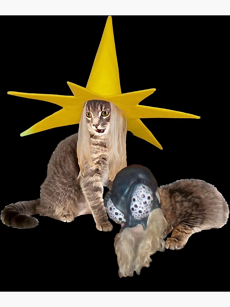 "Gec Hyperpop Cats hand crushed by a mallet meme" Art Print for Sale by ...