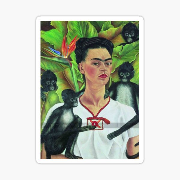 Pegatina «Impresiones digitales de Frida Kahlo Autorretrato» de ...