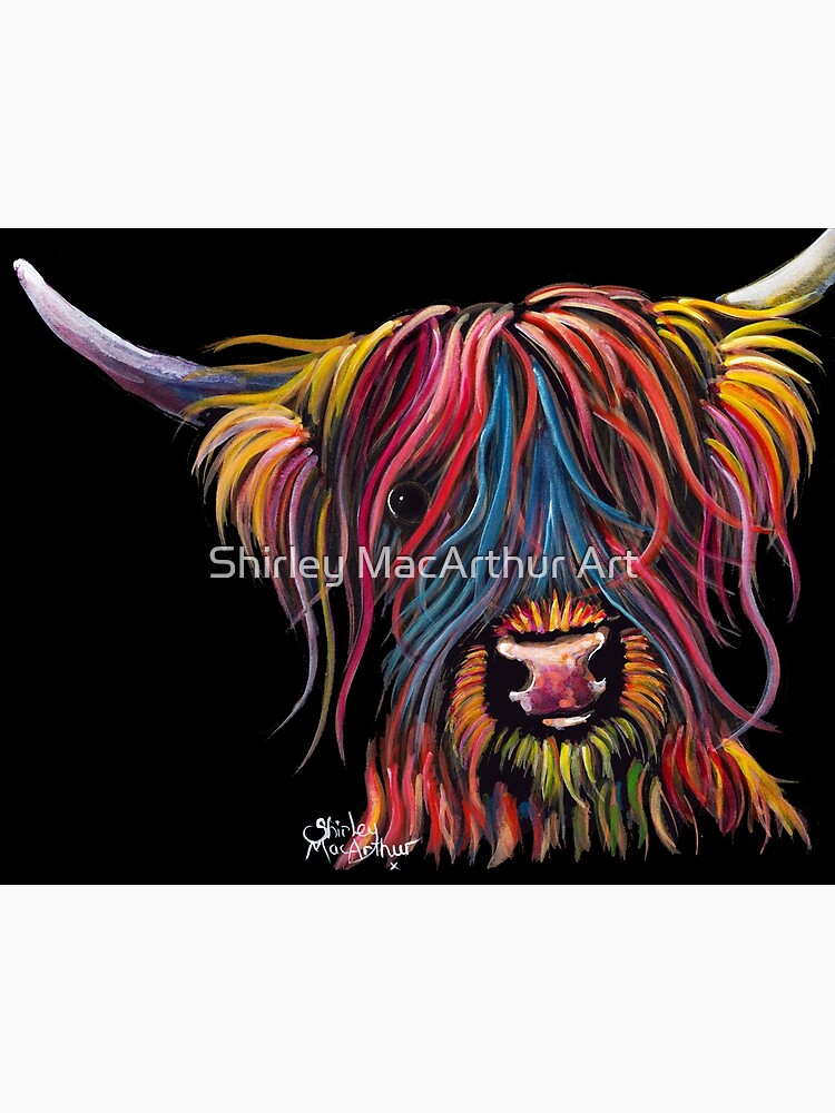 "Scottish Hairy Highland Cow PRiNT ' SWEET PEA ' by Shirley MacArthur ...