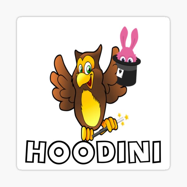 "MAGIC/ILLUSIONIST/MAGICIAN: HOODINI (HOUDINI)" Sticker for Sale by ...