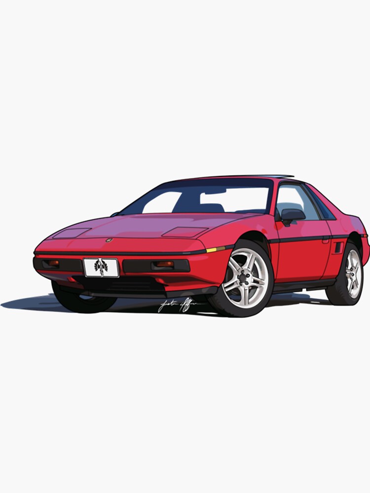 "Pontiac Fiero rouge" Sticker for Sale by HorstMiller4 | Redbubble