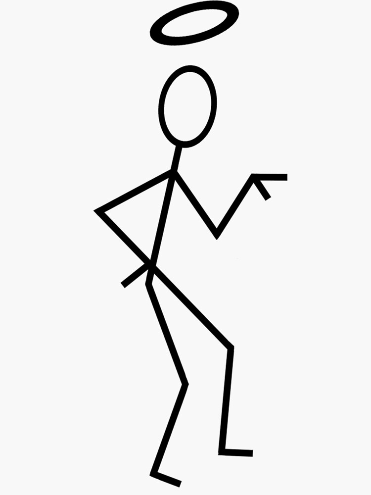 "The Saint Stick Figure (Black). Essential " Sticker for Sale by ...