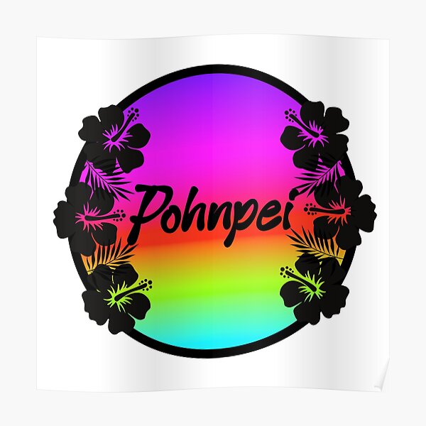 "Pohnpei rainbow wreath" Poster for Sale by PolyMicroMela | Redbubble
