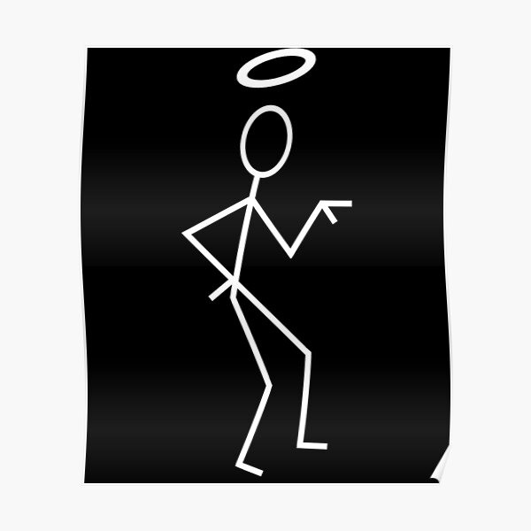 "The Saint Stick Figure (White). Essential " Poster for Sale by ...