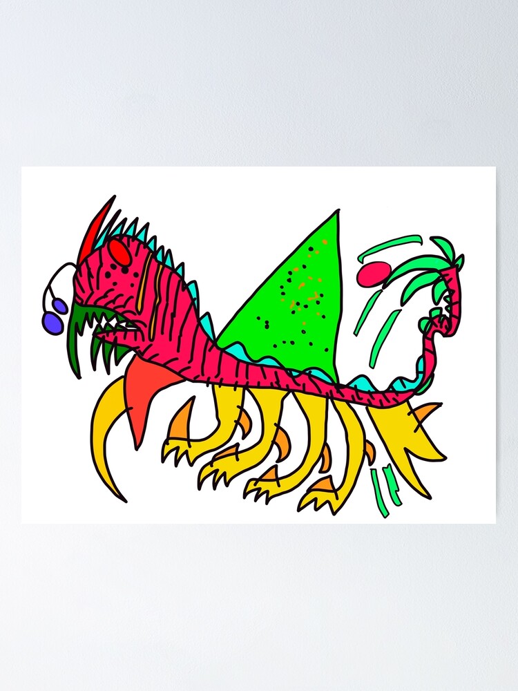"Deadly Tail Sea Monster" Poster for Sale by SamArtWorld2022 | Redbubble