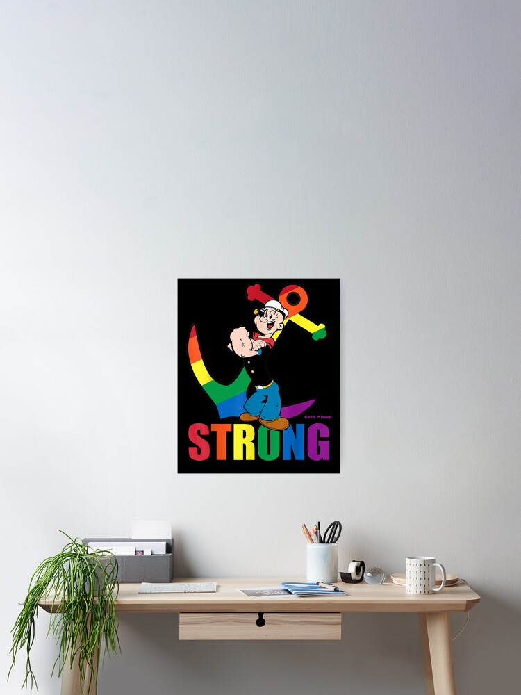 "LGBTQIA+ PRIDE POPEYE STRONG" Poster for Sale by PolinaGaley | Redbubble